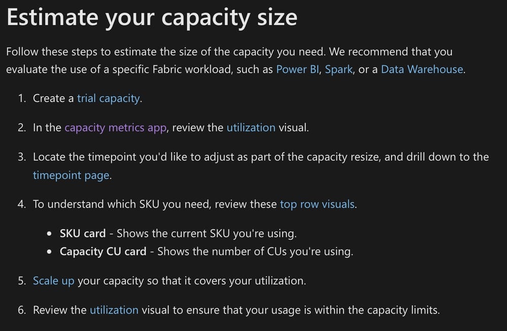 Microsoft Fabric Capacity Sizing & Estimation